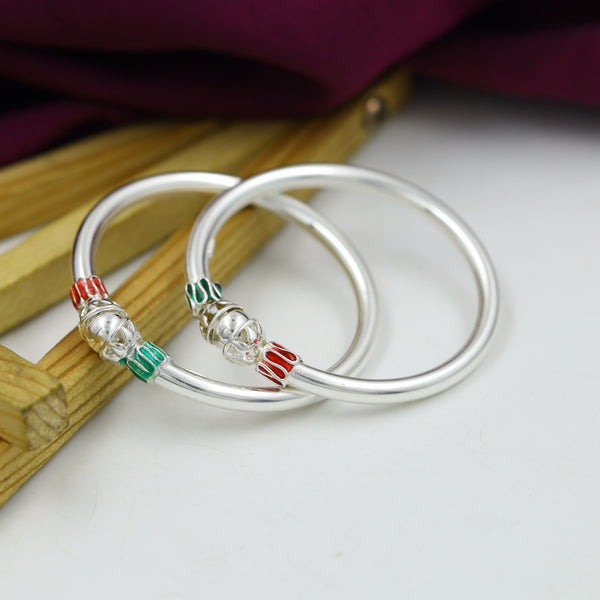 Buy ACPL 925 Hallmarked Pure Silver Kids Bangle 14825-26 Online ...