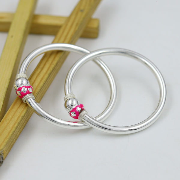Buy ACPL 925 Hallmarked Pure Silver Kids Bangle 14823-26 Online ...